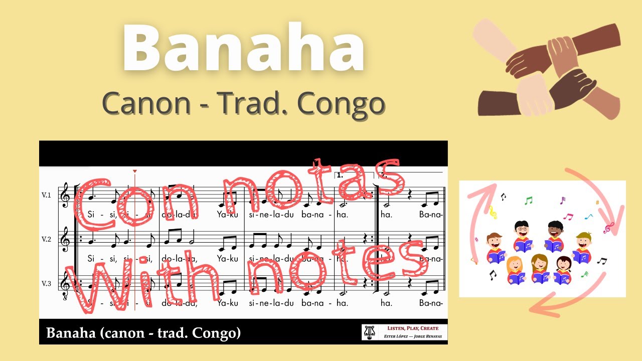 Banaha-Canon tradicional del Congo (con notas-with notes) - YouTube