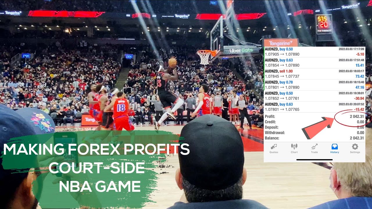 Making Forex Profits While Court-Side @ NBA Game | Day In The Life Of a ...