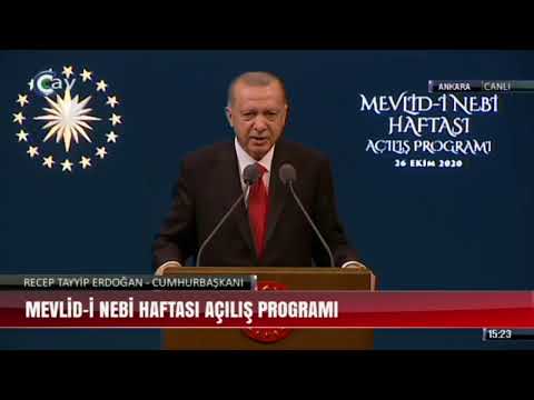 CUMHURBAŞKANI ERDOĞAN MEVLİD-İ NEBİ HAFTASI PROGRAMINDA KONUŞUYOR - 26.10.2020