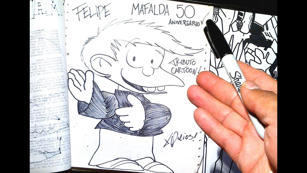 How to draw Kawaii!! A FELIPE DE MAFALDA TRIBUTO XDB - YouTube