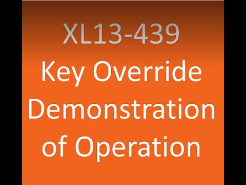 L9000 XL13-349 Key Override Operation - YouTube