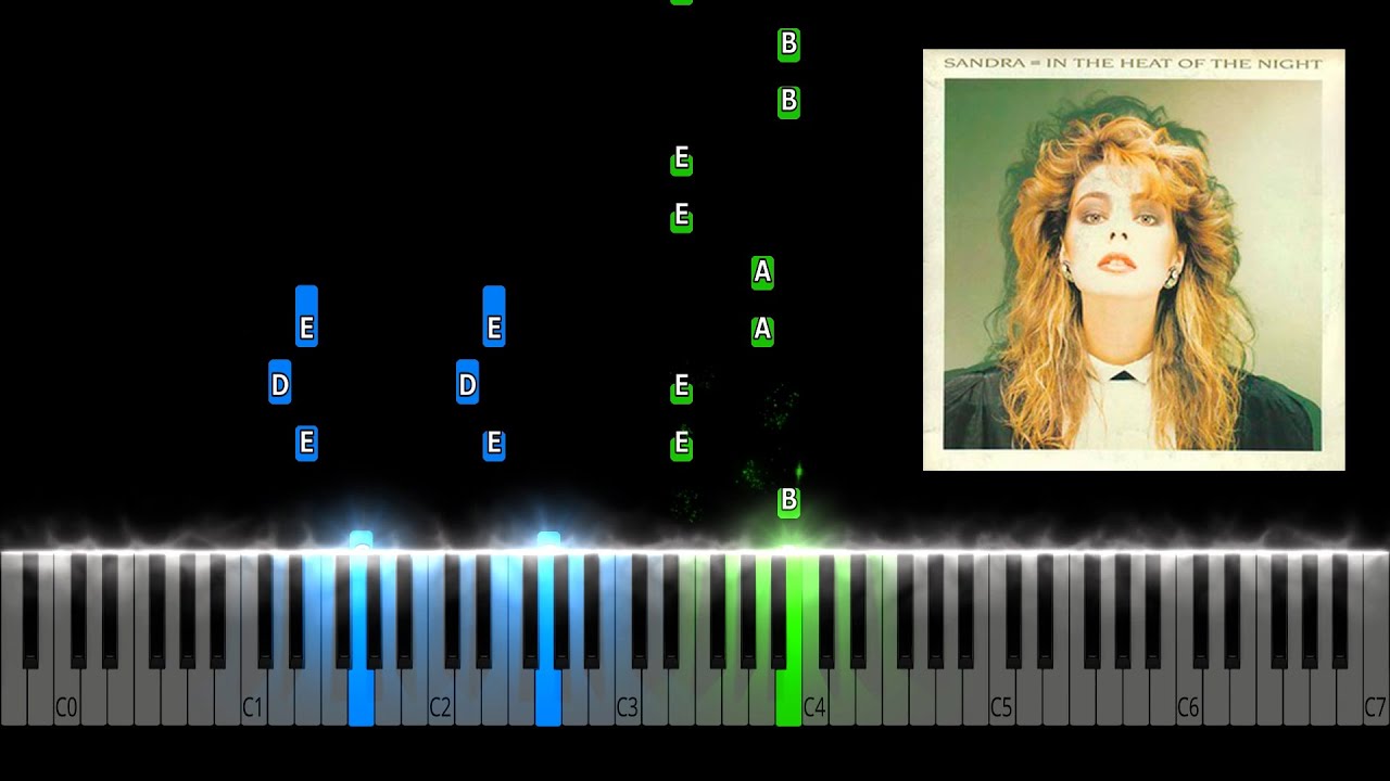 Sandra - In The Heat Of The Night Piano Tutorial - YouTube