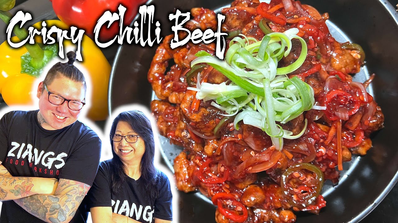 How Chinese Chefs cook Crispy Chilli Beef (Easy Version) 🔥🐮 Mum and Son ...