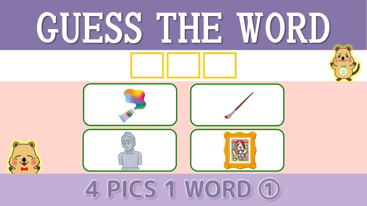 【4 PICTURES TO 1 WORD】 English Quiz | F-01 - YouTube