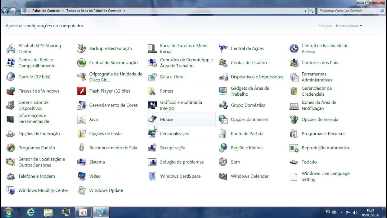 Tuturial-Como mudar o cursor do mouse no windows 7 - YouTube