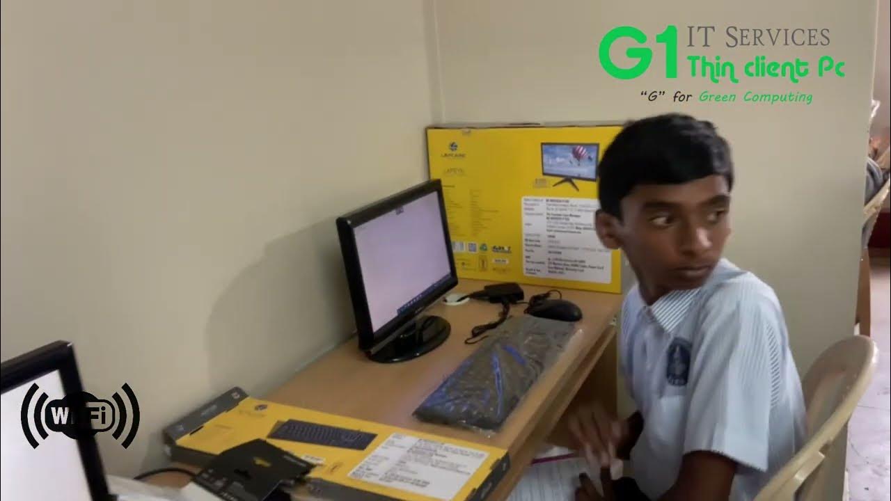 Thin client computer lab setup in Vijaya Bharathi High School - YouTube