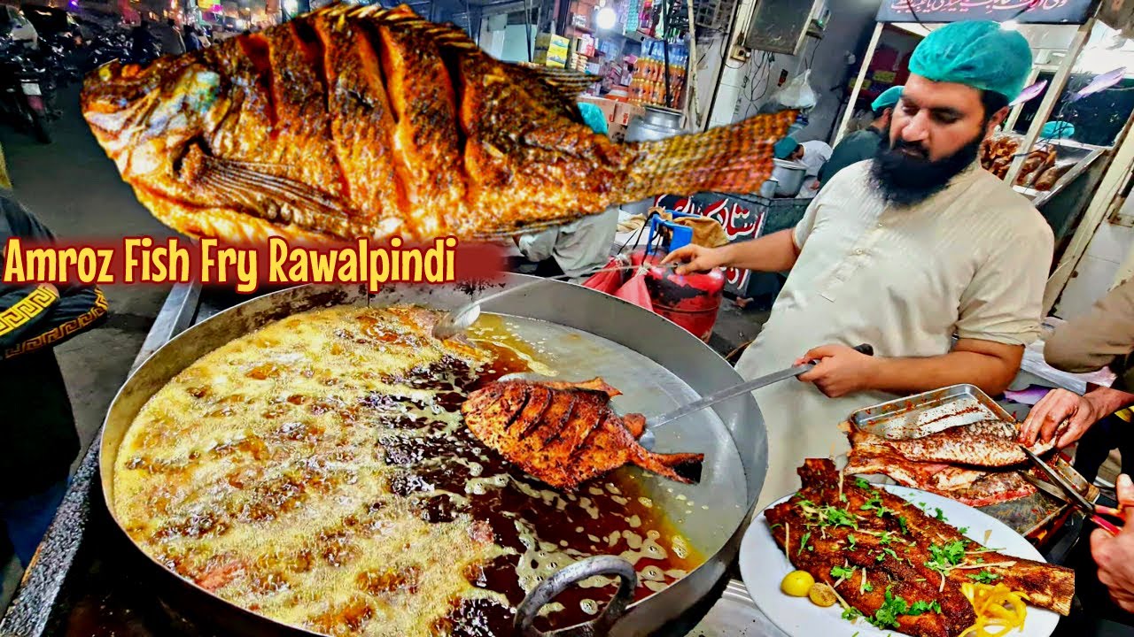 Amroz Peshawari Fish Fry |Rawalpindi street food | Desi foods | Tawa ...