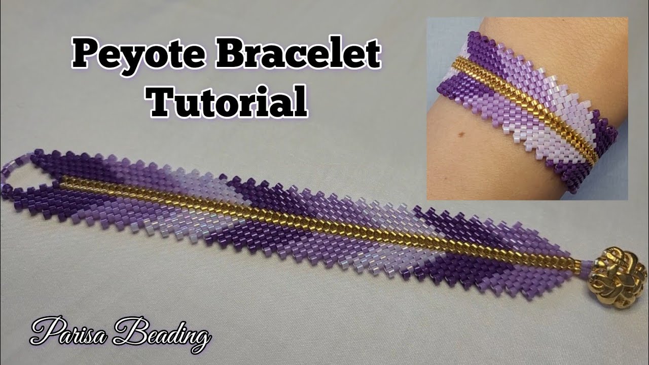 DIY Beaded Chevron Peyote Bracelet 🌺 - YouTube