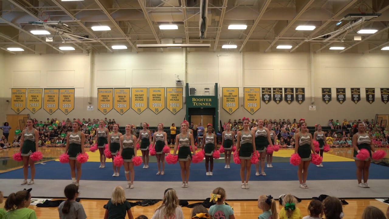 SPS Cheerleaders at Pep Rally - YouTube