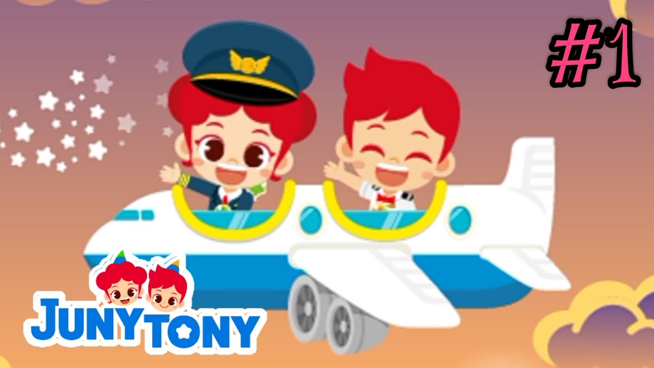 Juny & Tony : Flight Attendant Part 1 #junytony #gaming #kids - YouTube
