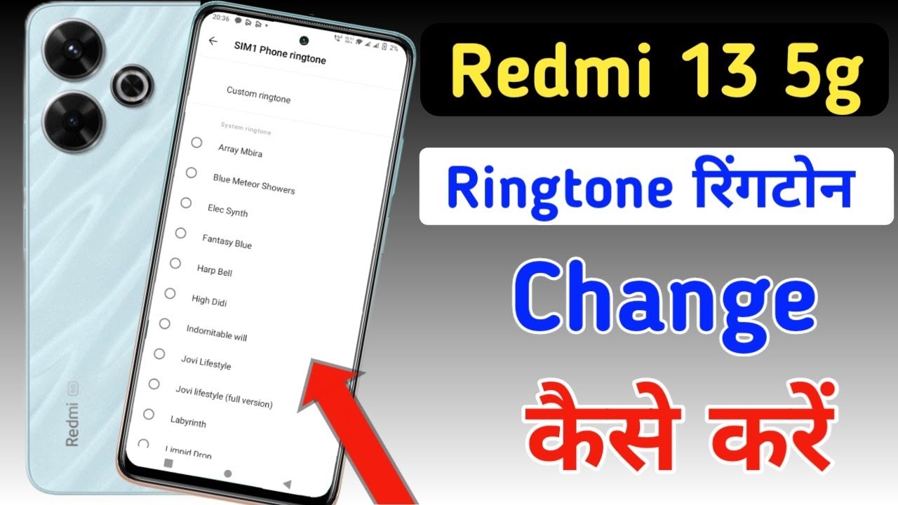 Redmi 13 5g ringrone change /Redmi 13 5g mein ringtone kaise set kare ...