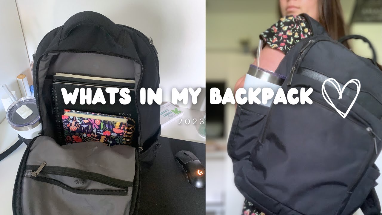 WHATS IN MY BACKPACK // junior year of college // 2023 - YouTube