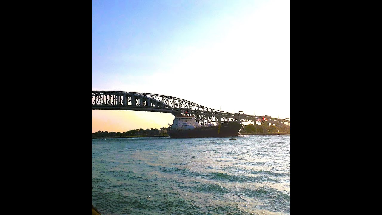 Sarnia Waterfront Part 2: Blue Water Bridge and Great Lakes Tanker ...