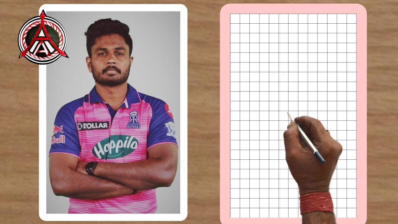 Indian Cricketer Rajasthan IPL Sanju Samson Outline drawing 💥🔥💥 - YouTube