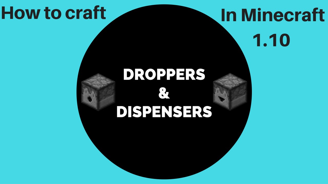 How to craft: Dropper & Dispenser - YouTube