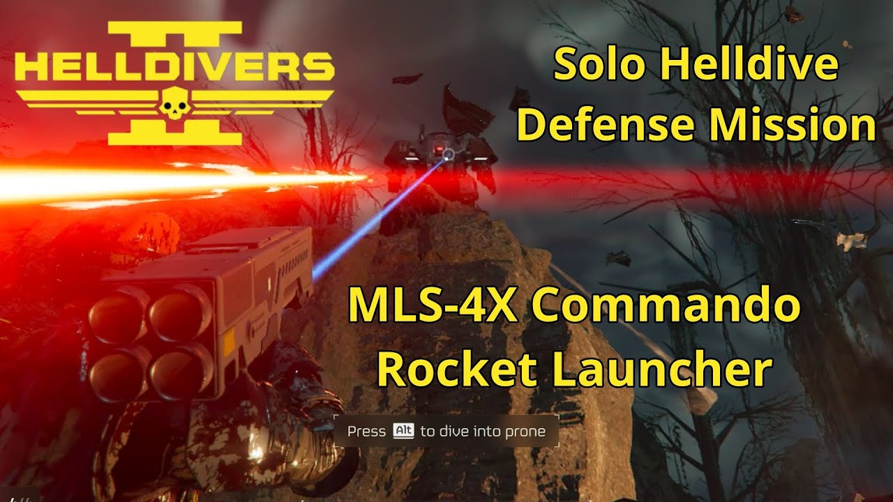 MLS-4X COMMANDO ROCKET LAUNCHER | Solo Helldive Defense Mission | Helldivers 2 Long Play - YouTube