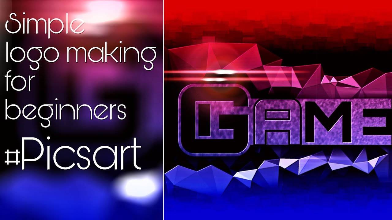 Logo making ideas | Simple game logo | PicsArt logo making tutorial ...