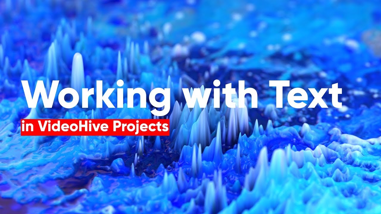 Working with Text in VideoHive Projects - YouTube