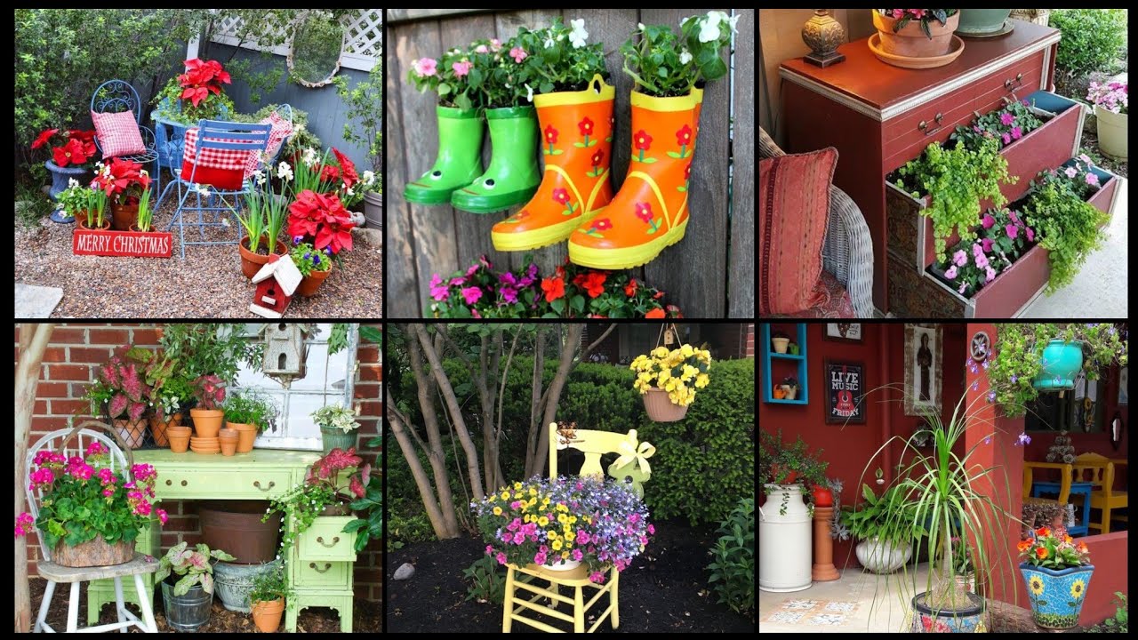 Amazing Garden Craft Ideas | latest Rustic garden decor ideas | My ...