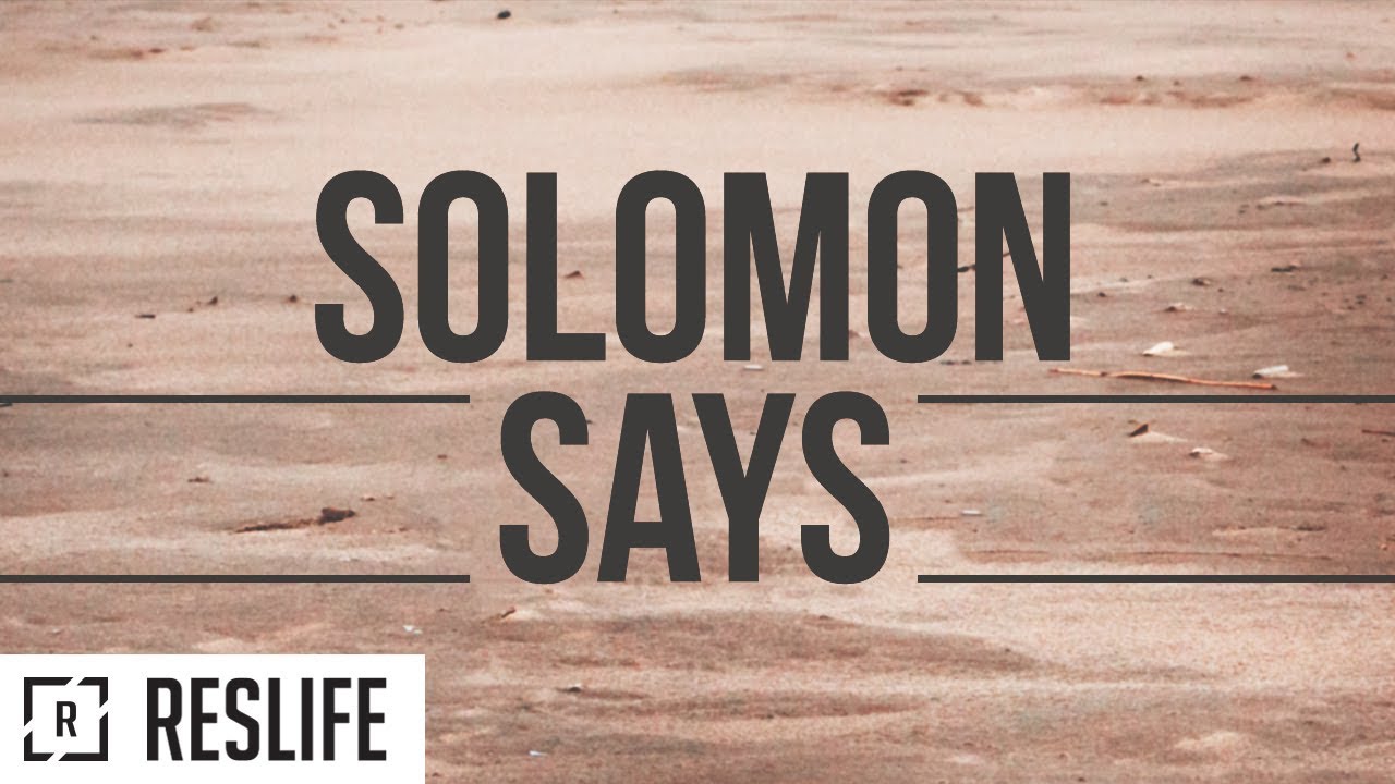 Solomon Says | Pastor Duane Vander Klok - YouTube