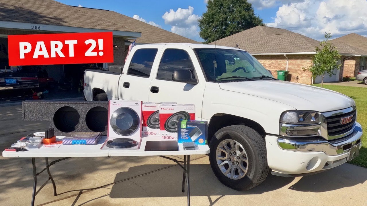1999-2006 Silverado Sierra Crew Cab Sub Install 2 12's "Part 2" - YouTube