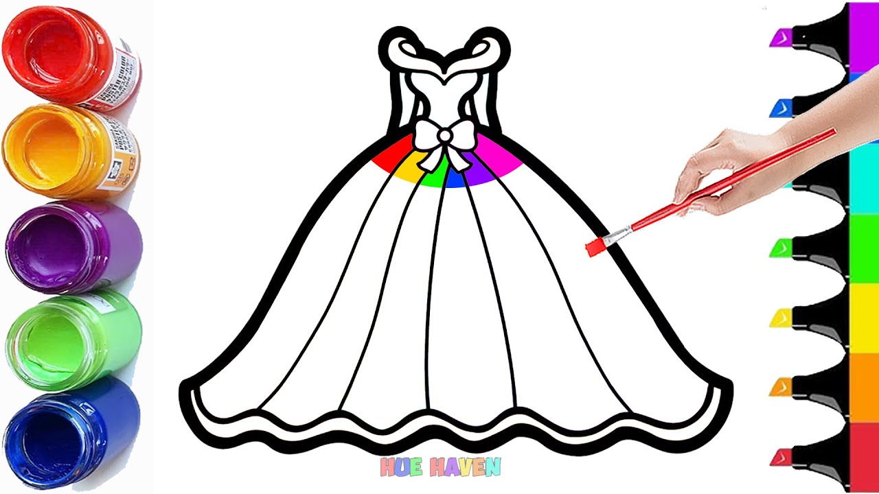 How to Draw a Beautiful Wedding Dress | Easy Step By Step Tutorial #239 ...