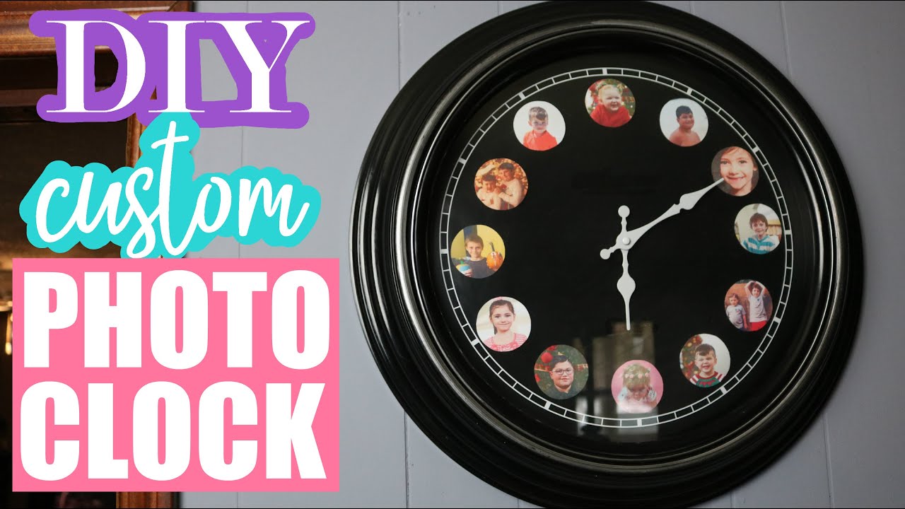 DIY CUSTOM PHOTO CLOCK TUTORIAL! - YouTube