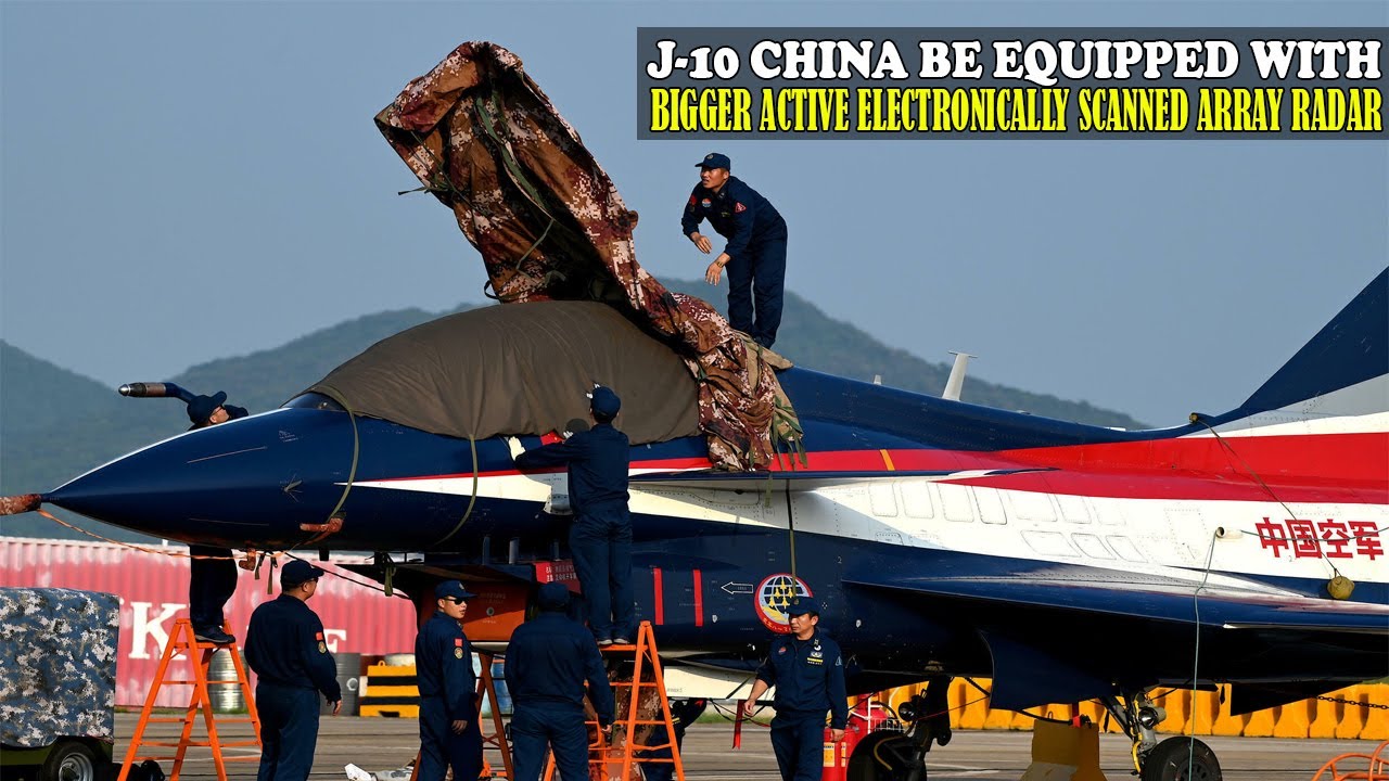 Finally !! J-10 China be equipped with a bigger active electronically ...