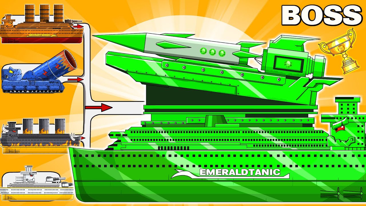 MEGA BOSS: EMERALDTANIC UPGRADED vs MEGA TANK - Cartoons about tank ...