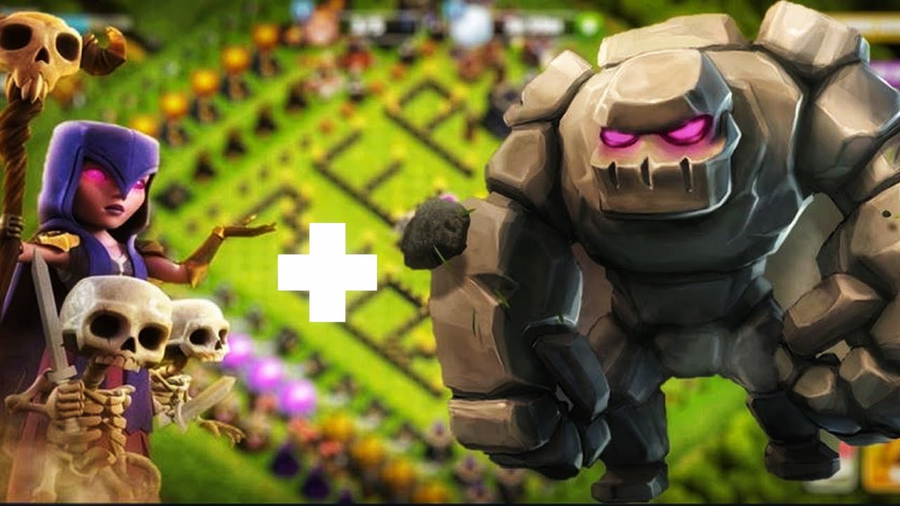 Clash of clans golem witch attack strategy | Clash of clans(coc ...