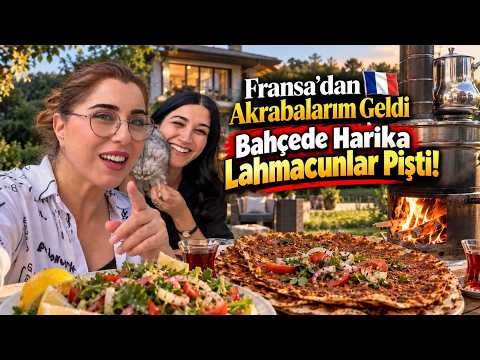 BAHÇEDE LAHMACUNLAR PİŞTİ MİSAFİRLERİM TADINA BAYILDI