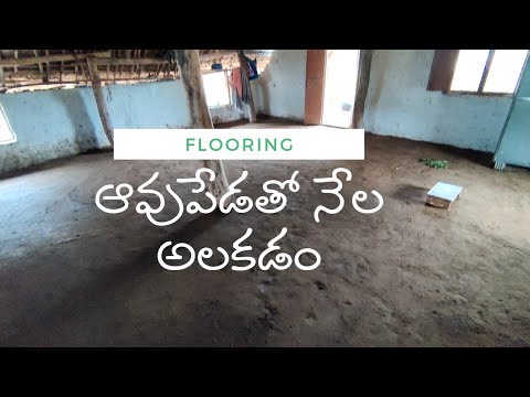 ఆవుపేడతో నేల అలకడం / Flooring with cow dung - YouTube
