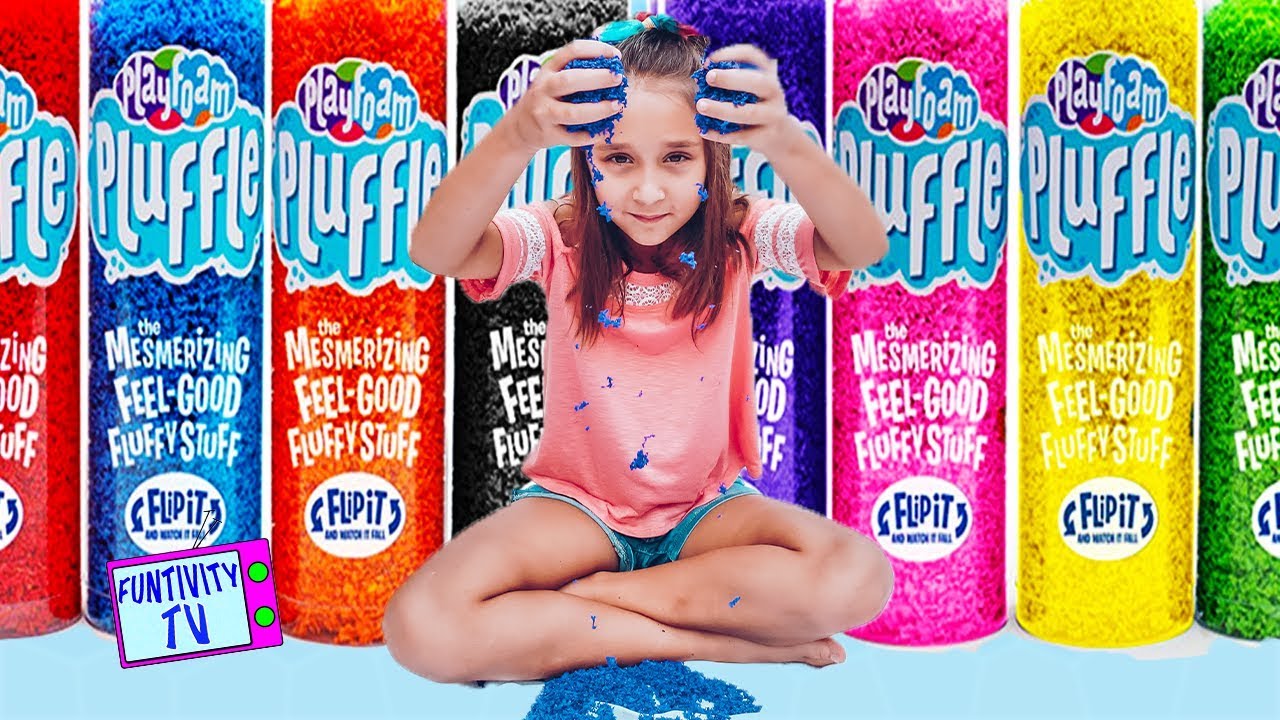 PLAYFOAM PLUFFLE!!! Mesmerizing and fluffy!!! SO SATISFYING - YouTube