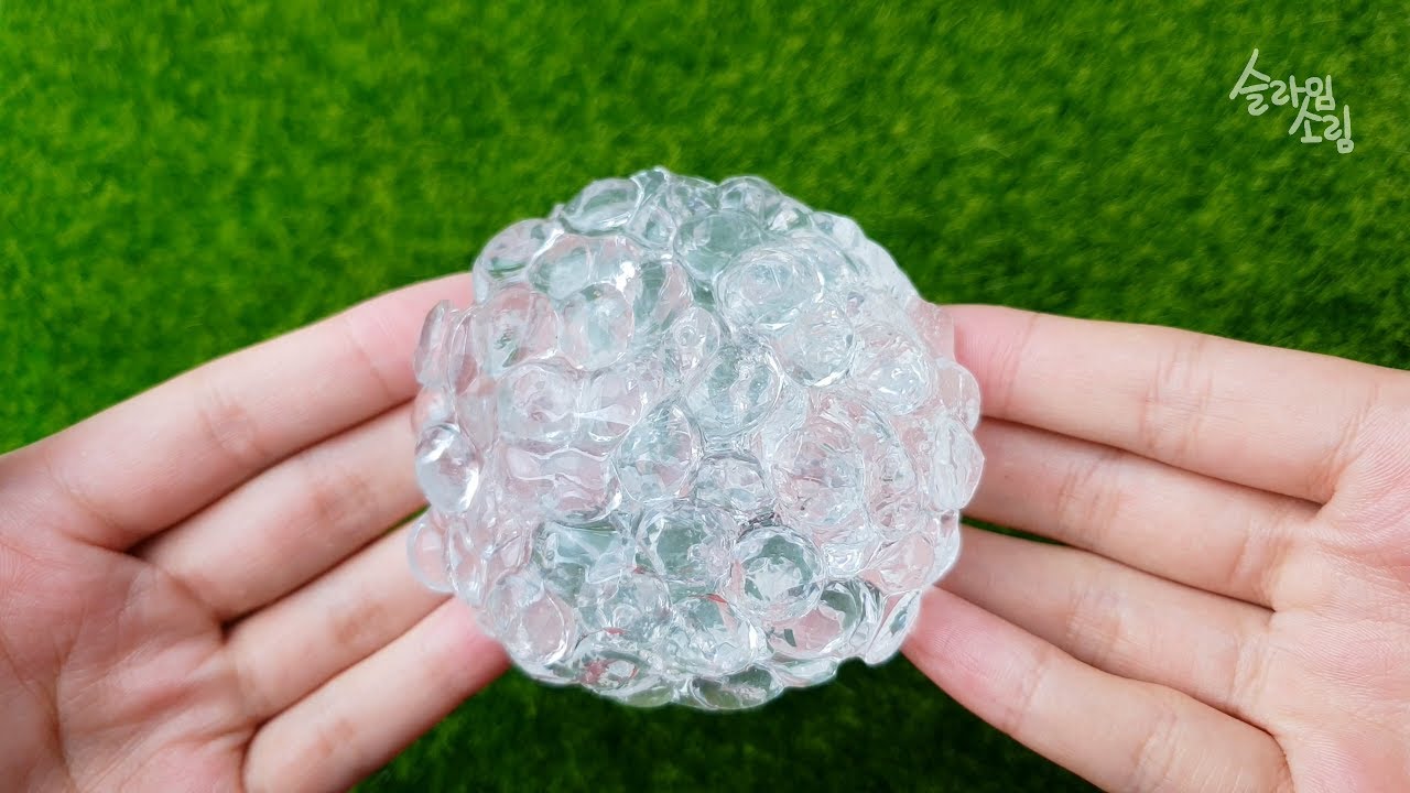 [4k] 투명 다이아 슬라임 | Clear Diamond Slime | ASMR #130 - YouTube