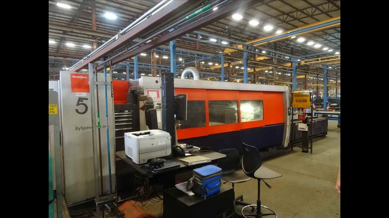 BYSTRONIC BYSPEED PRO 3015 CNC LASER - YouTube