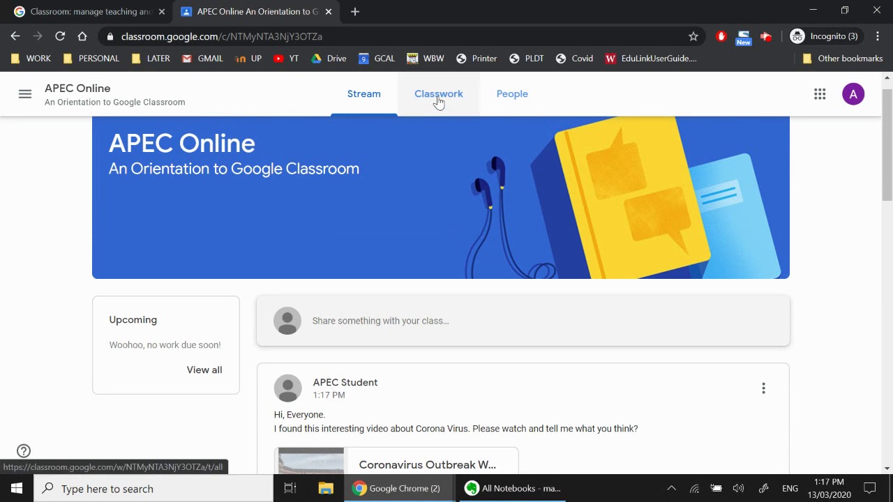 How to access the Google Classroom + APEC Agile Tour - YouTube