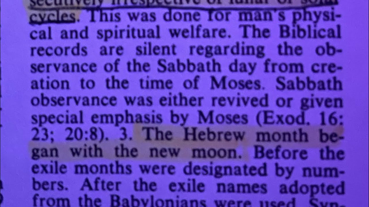 The Hebrew Month Began with the New Moon - YouTube