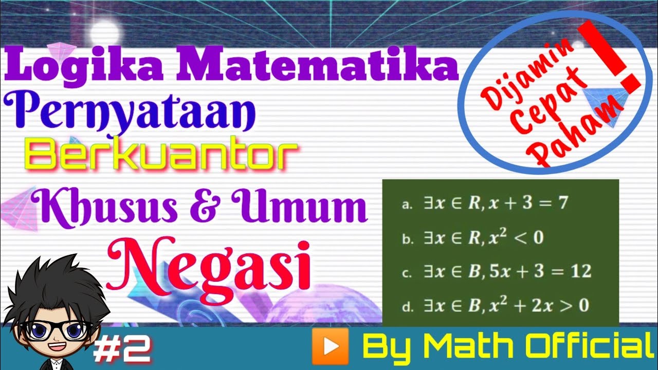 Pernyataan Berkuantor Khusus dan Umum beserta Negasinya || Logika ...