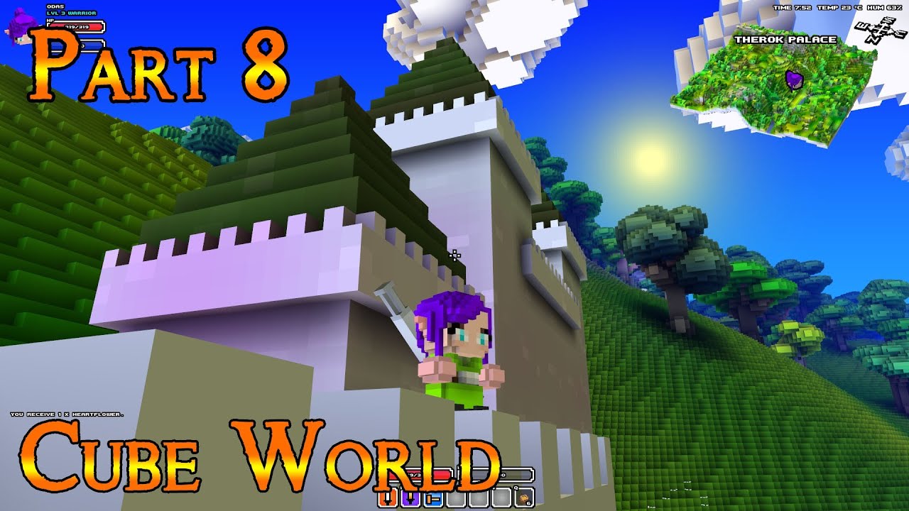 Cube World Gameplay part 8 Level 3 Elf Warrior (1080p) HD - YouTube