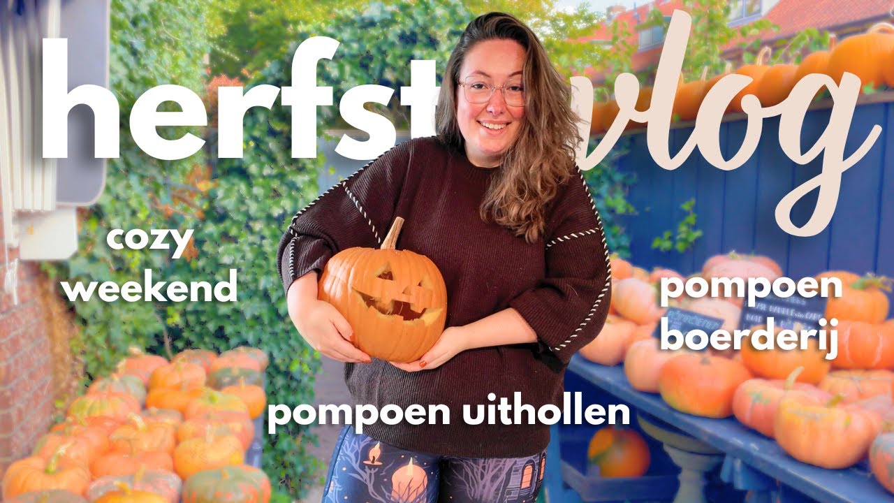 Cozy herfst weekend 🍁🎃 pompoenboerderij, pompoen uithollen, tapas ...