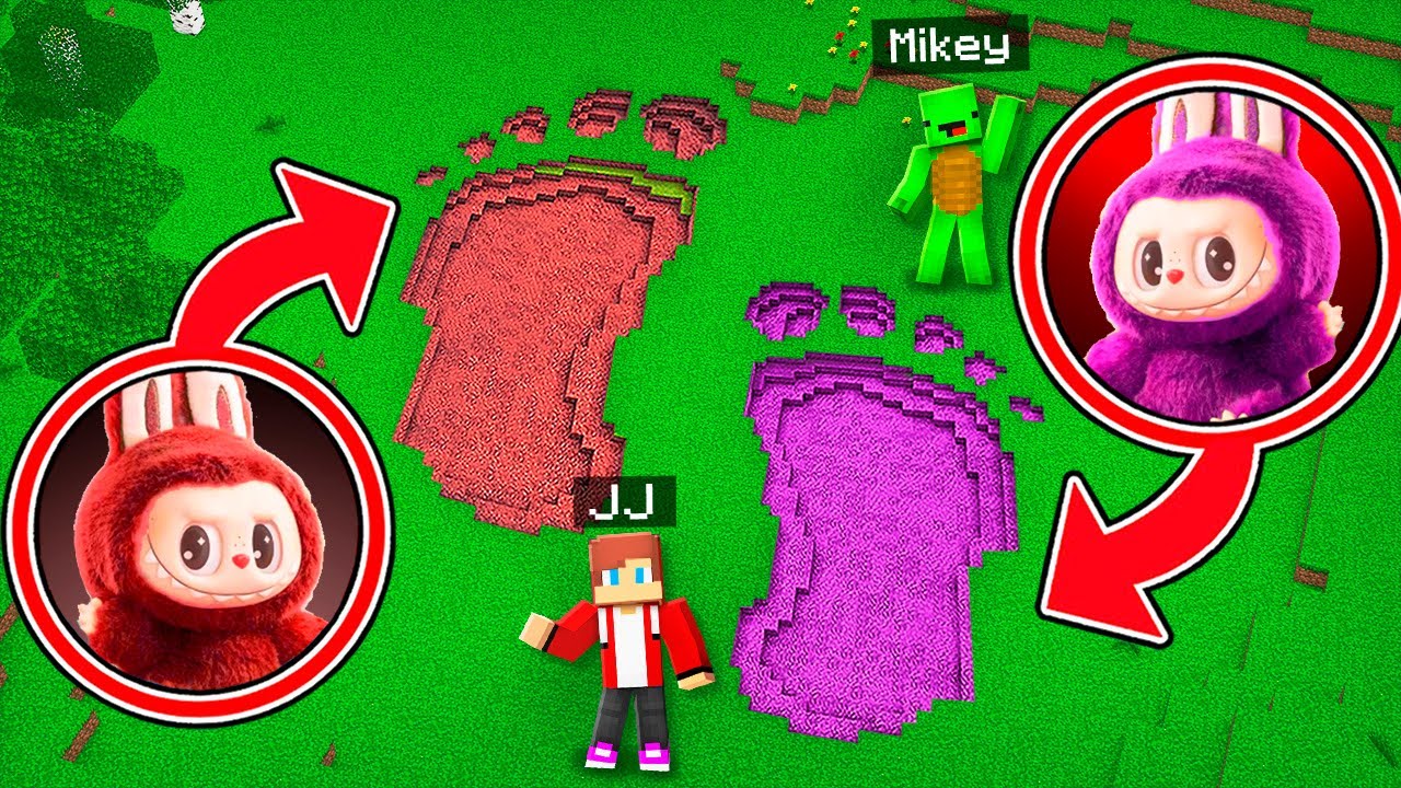 How Mikey and JJ Found The BIGG FOOTPRINTS LABUBU in Minecraft ...