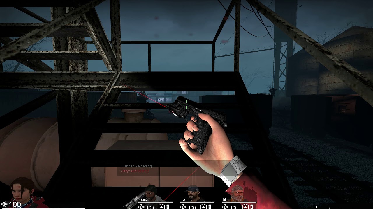 Left 4 Dead 1 mk23 pistol (2x Red Lasers) - YouTube