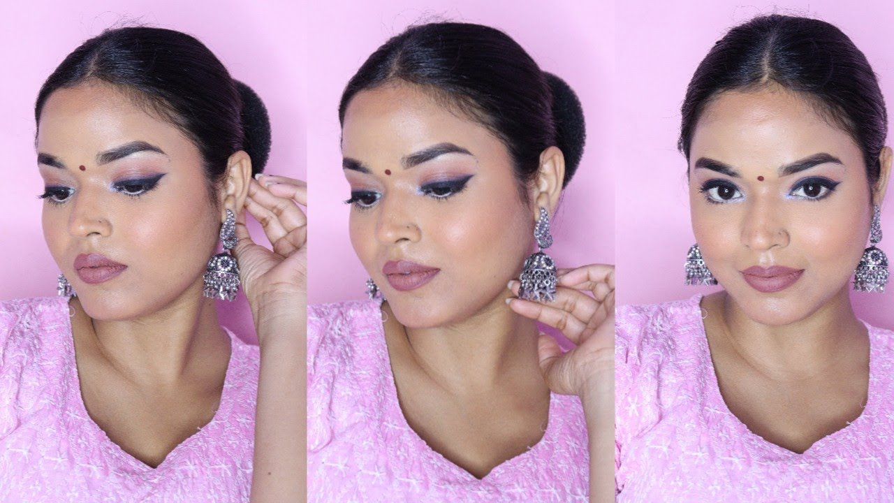 Indian girl makeup step by step tutorial in hindi, easy Makeup look ...