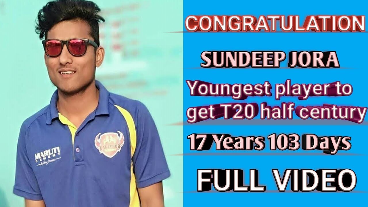 Sundeep jora half century youngest player to get half century in 1st ...