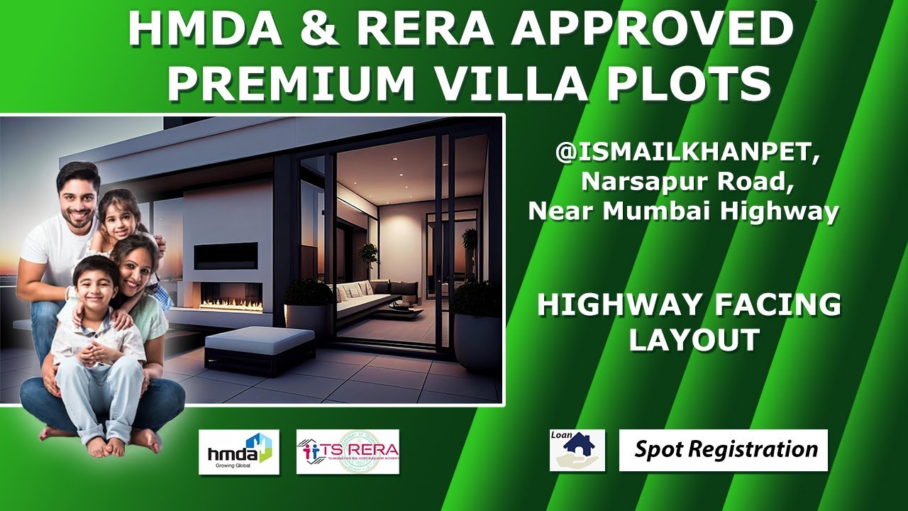 HMDA RERA APPROVED VILLA PLOTS l HIGHWAY FACING LAYOUT l NARSAPUR ROAD ...
