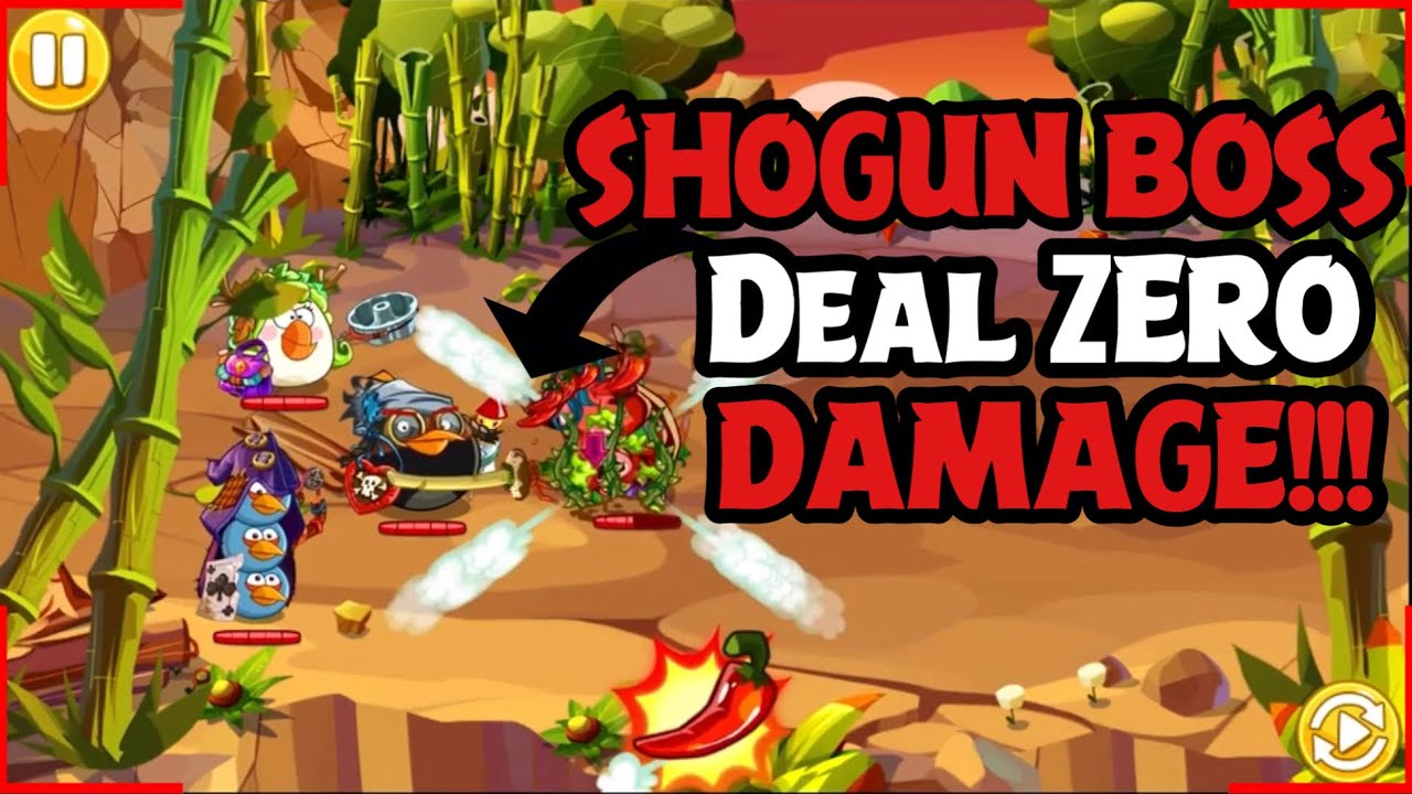 Angry Birds Epic HOW TO MAKE SHOGUN BOSS DEAL ZERO DAMAGE - YouTube