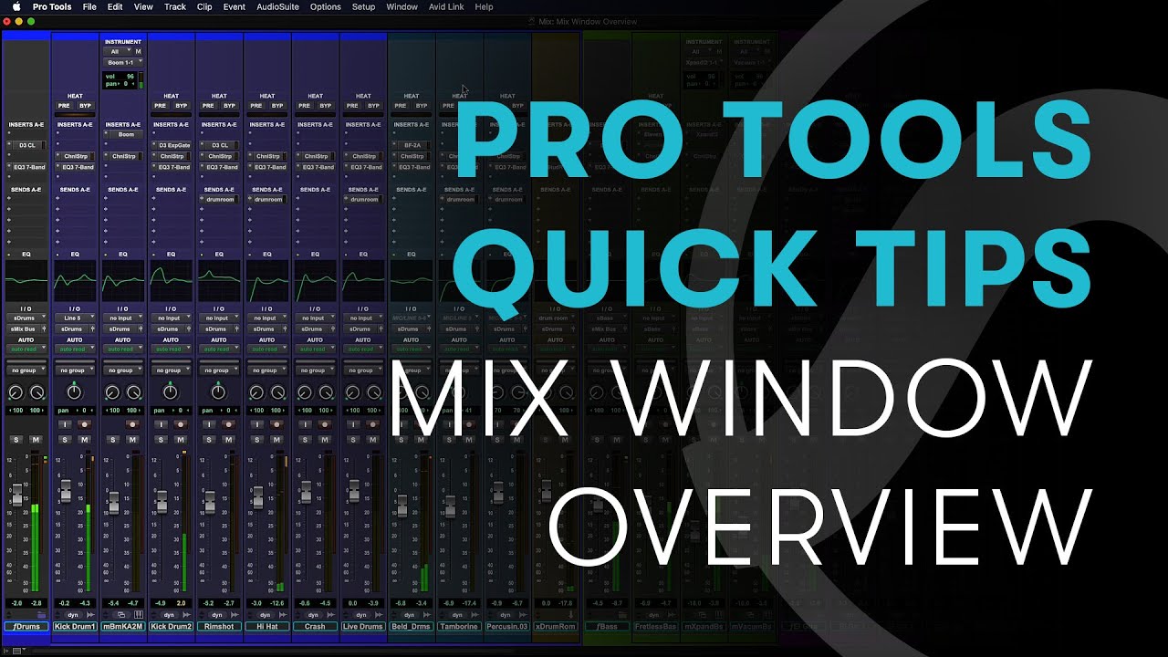 Pro Tools Quick Tips: Mix Window Overview - YouTube