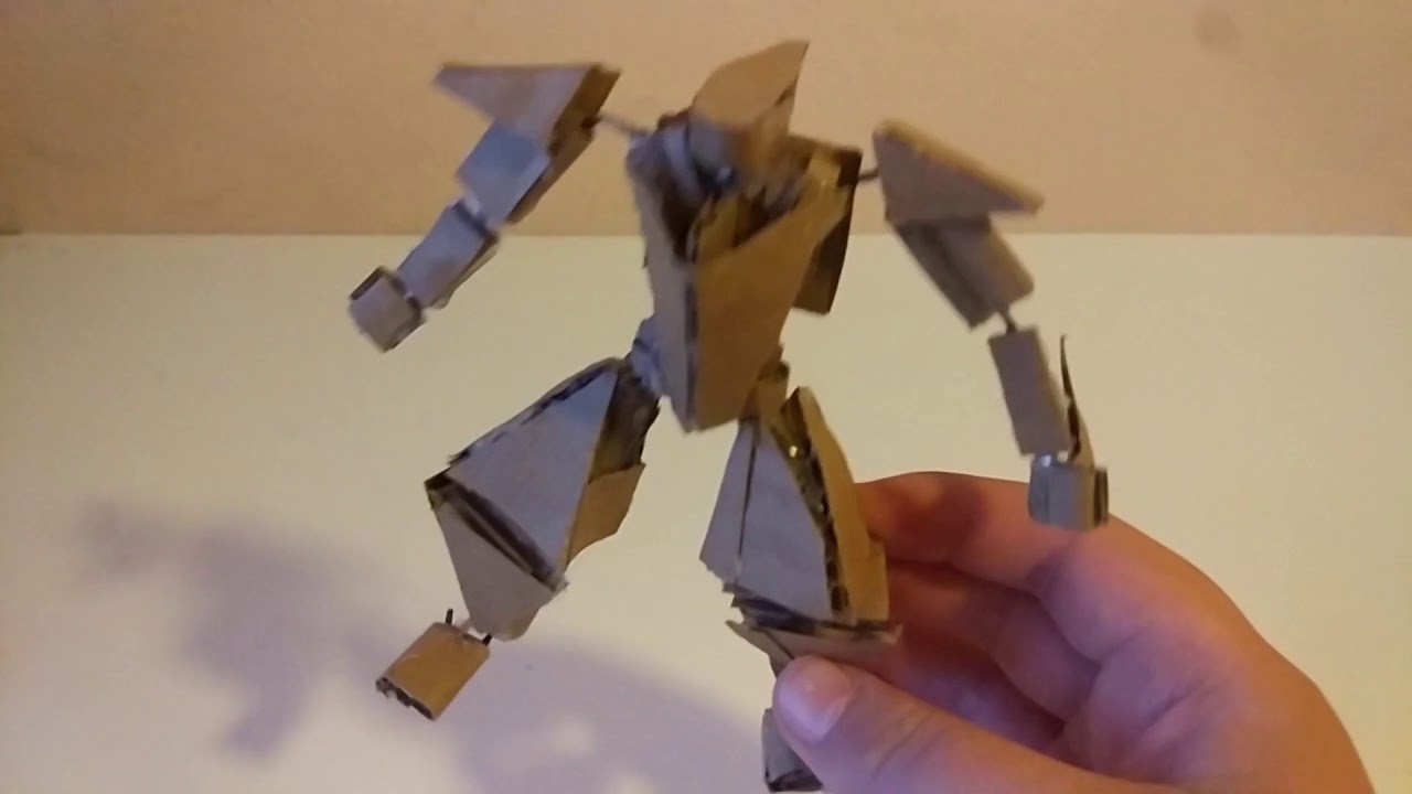 Make pacific rim future robot action figure from cardboard. - YouTube