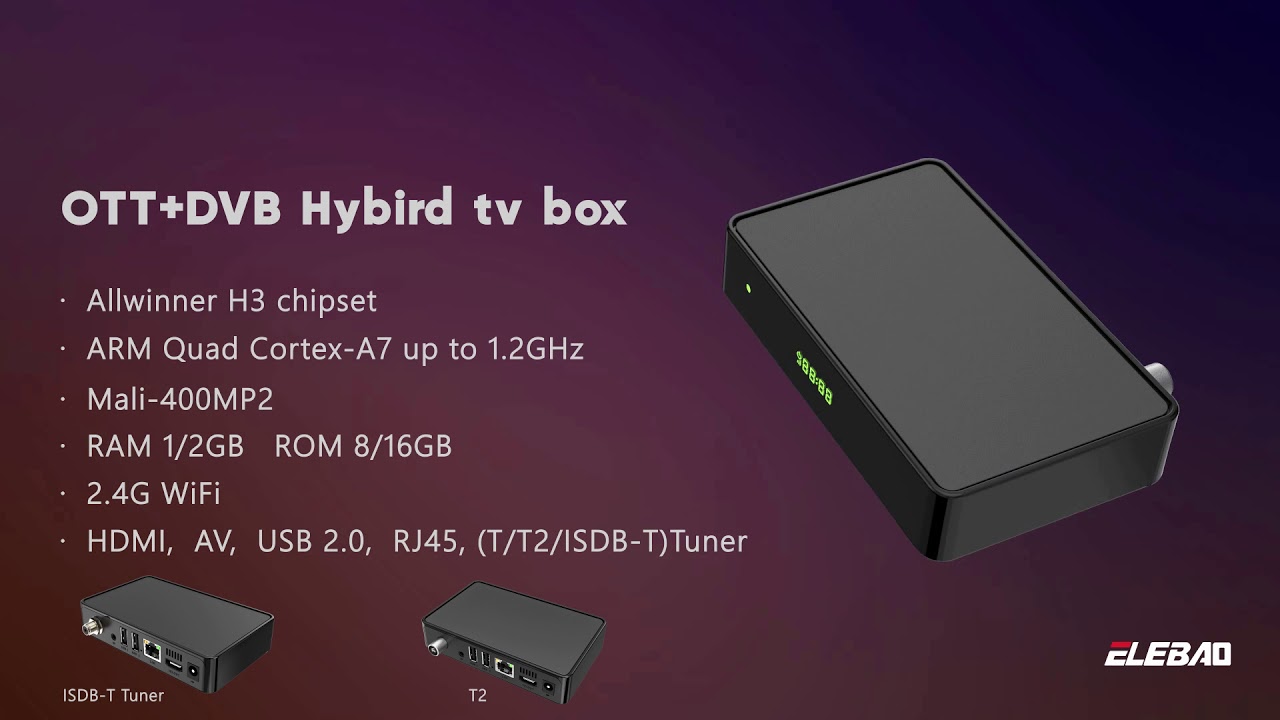 OTT+DVB T/T2 ISDB-T Hybird TV Box Andorid 7.1 4K H265 2.4G wifi - YouTube