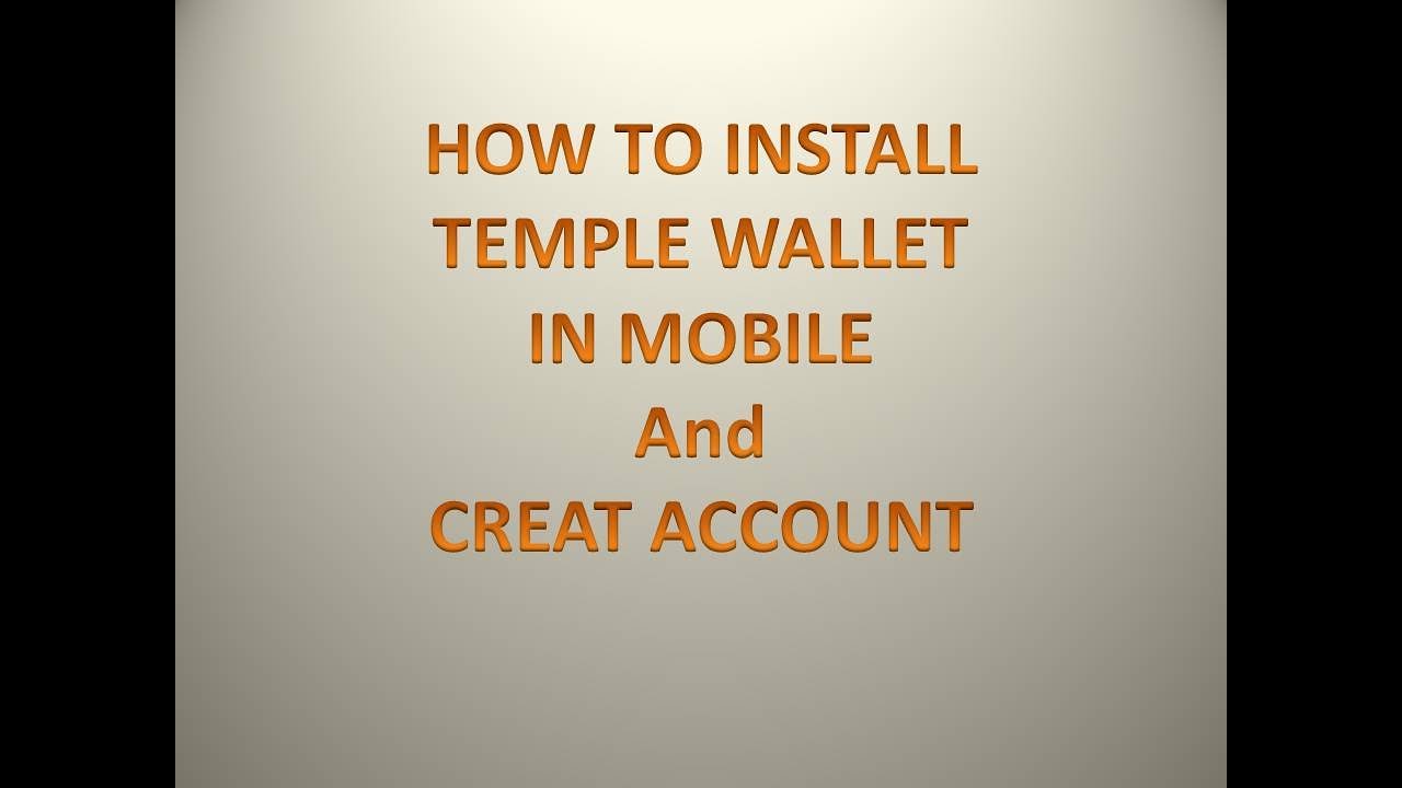 How to install temple wallet tezos in mobile and - How to create ...